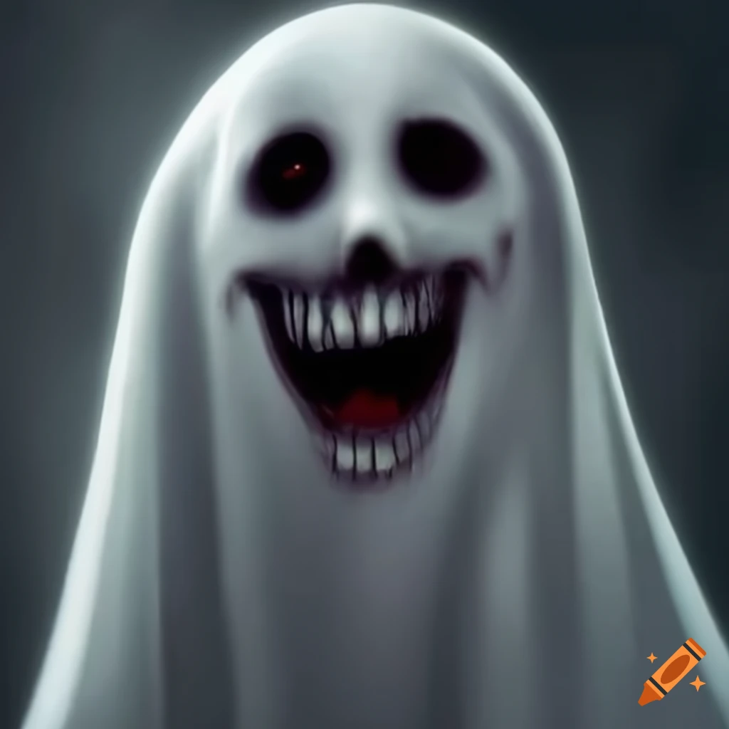 Smiling ghost on Craiyon