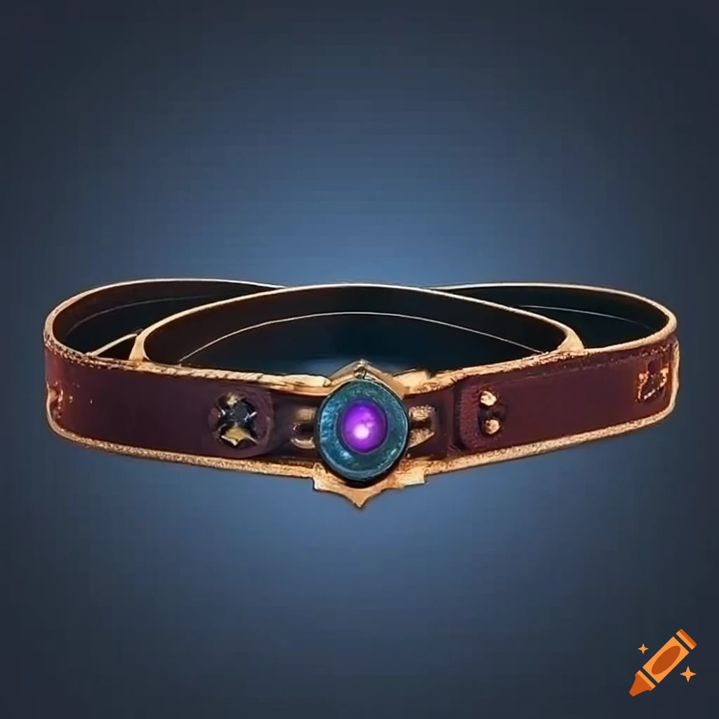 Front view of a noble magic belt on Craiyon