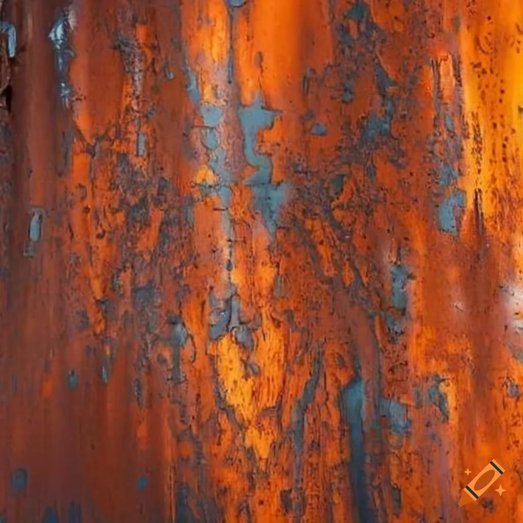 Weathered and rusted metal texture on Craiyon