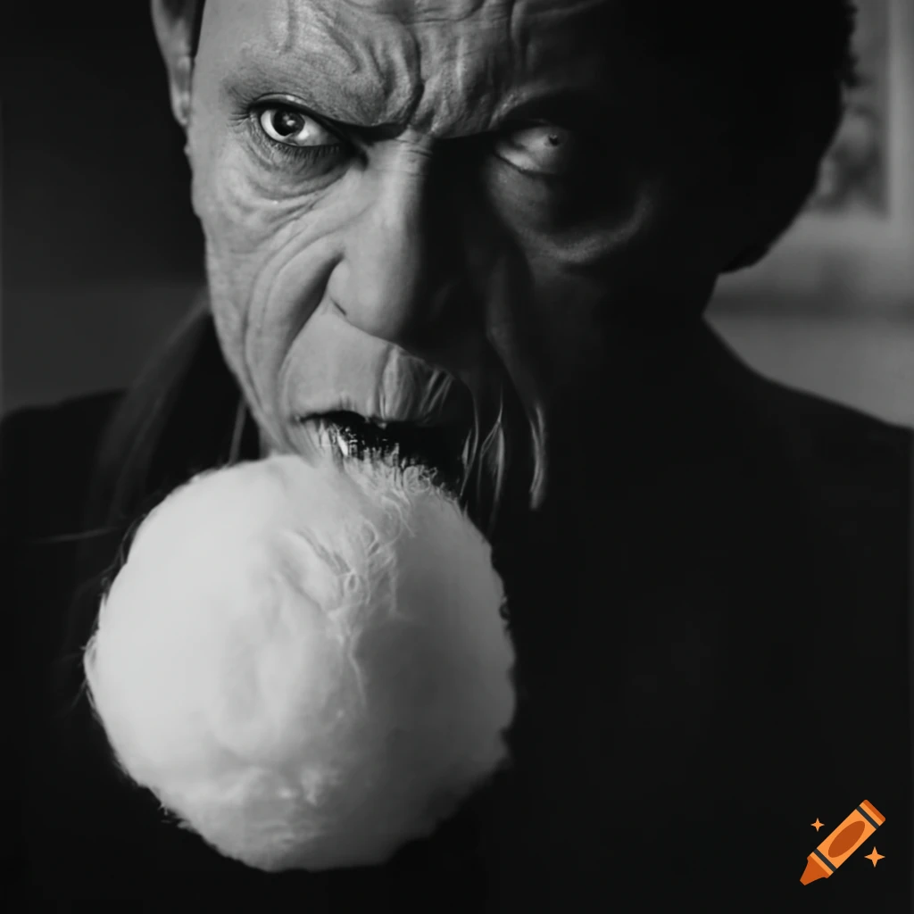 Monster movie poster about killer cotton balls on Craiyon