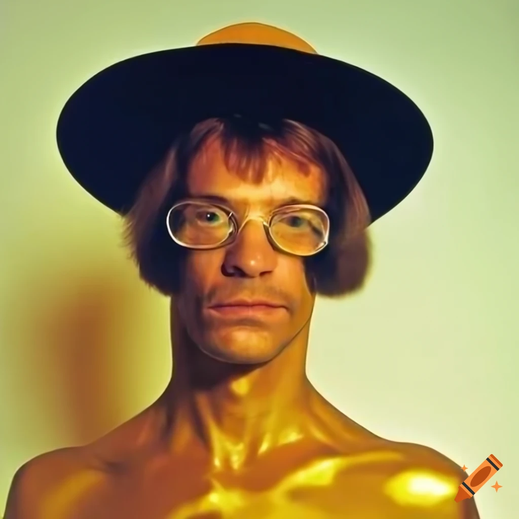 Skinny Man In A Citrine Chrome Jumpsuit And Goggles On Craiyon