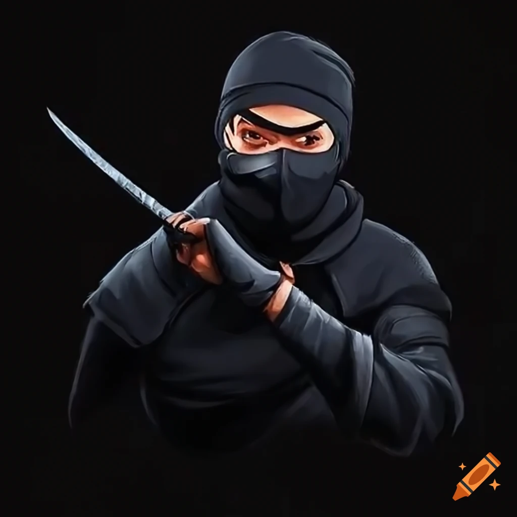 Poses D'action Ninja Vector Illustration Of A Ninja Mana In Action