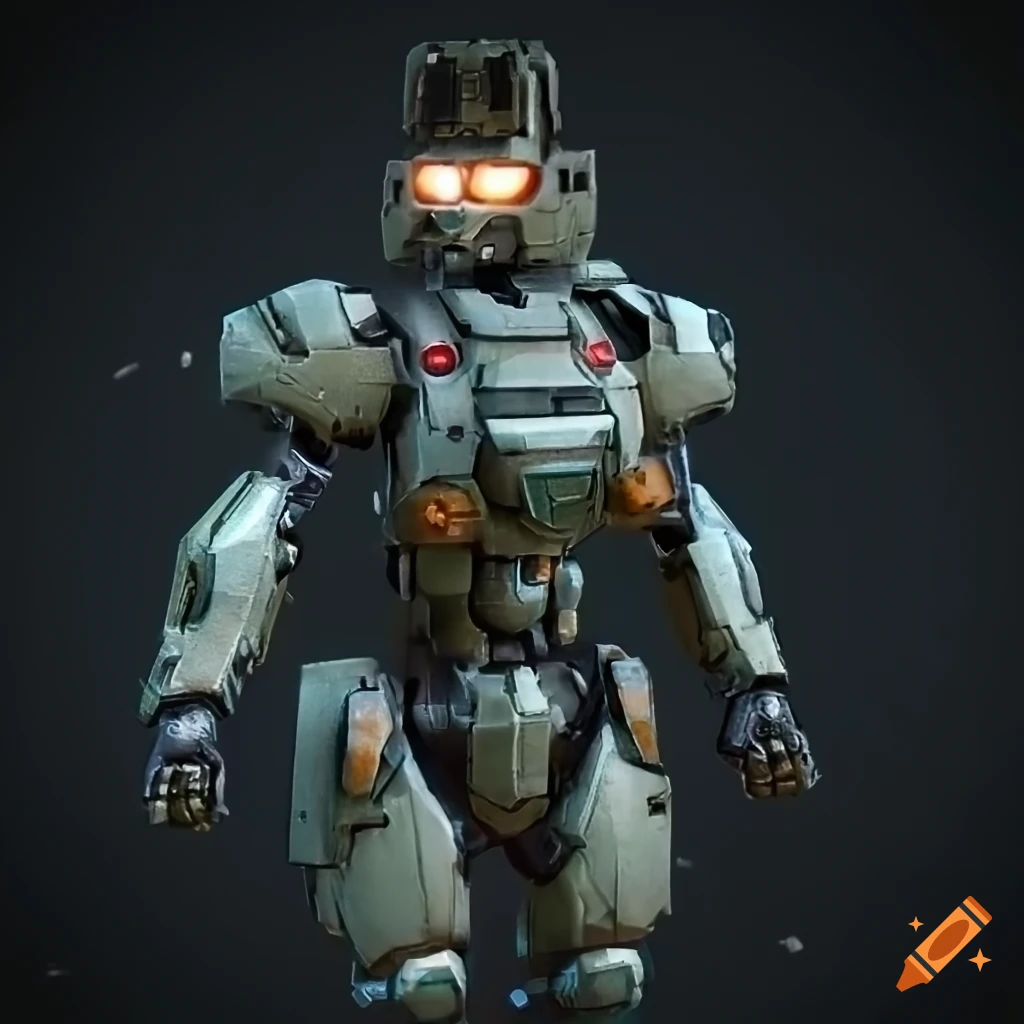 Light Scout Mecha Armor: Resilium Nano Armor with Boltgun on Craiyon