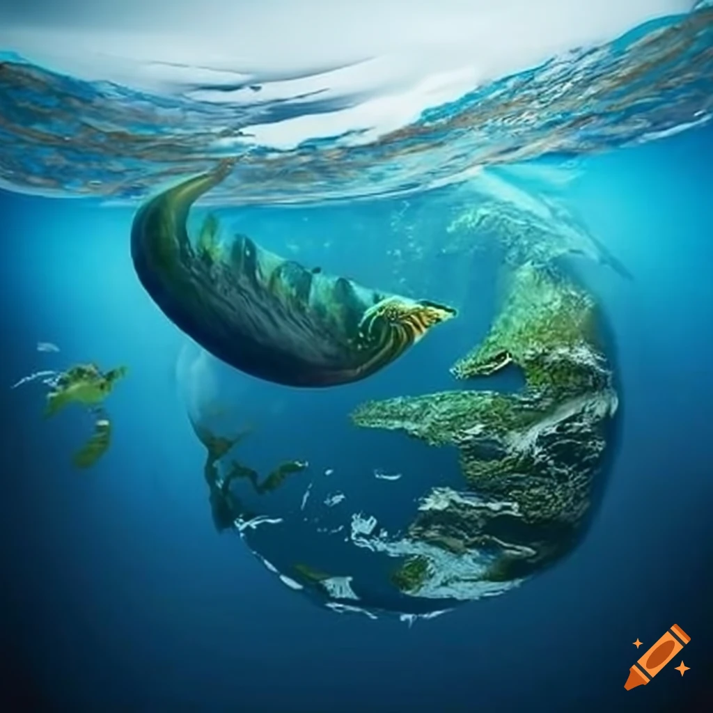 Formation of oceans on earth planet on Craiyon