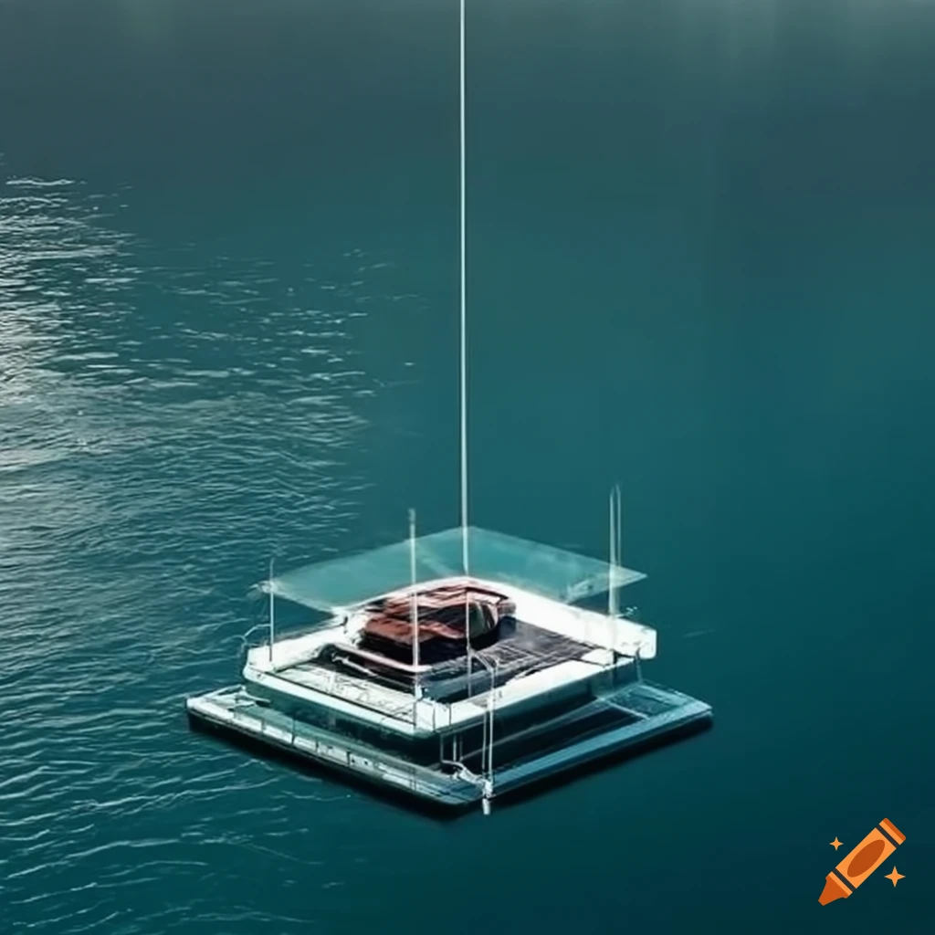 Glass floating parking lot on Craiyon