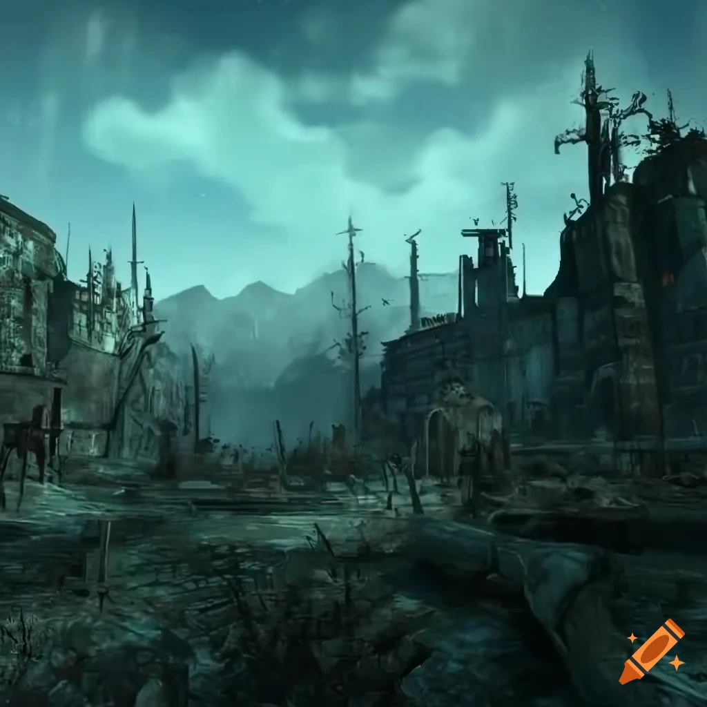 Fallout 3 landscape on Craiyon