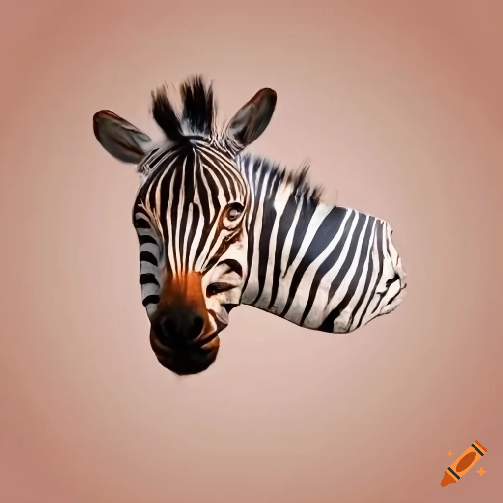 Creative surreal artwork of a flying window with a zebra head on Craiyon