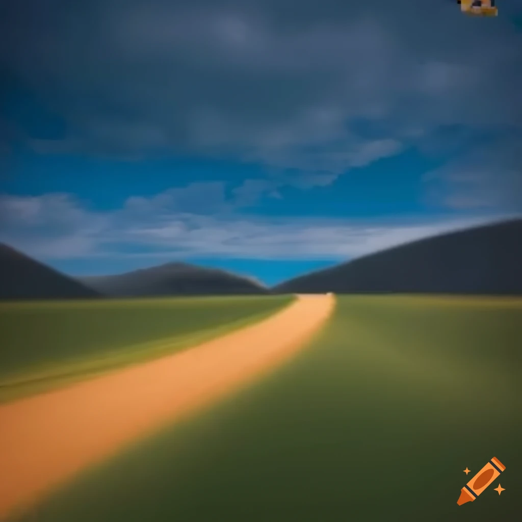 Super Mario 64 landscape on Craiyon