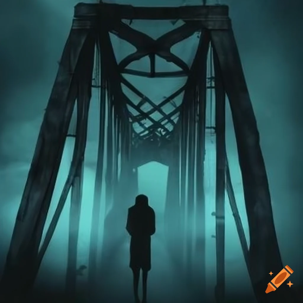 Artistic representation of bridge connecting life and death on Craiyon