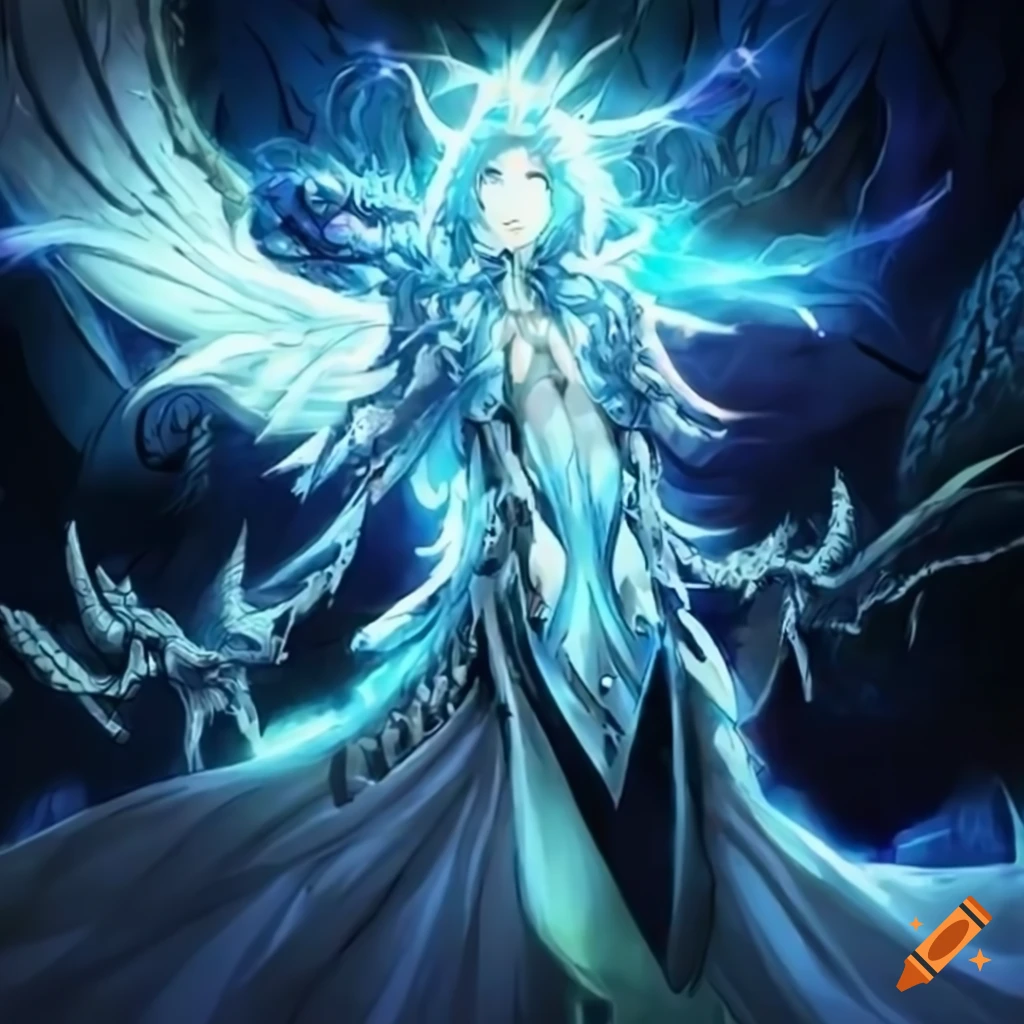 Epic holy light dragon anime art on Craiyon