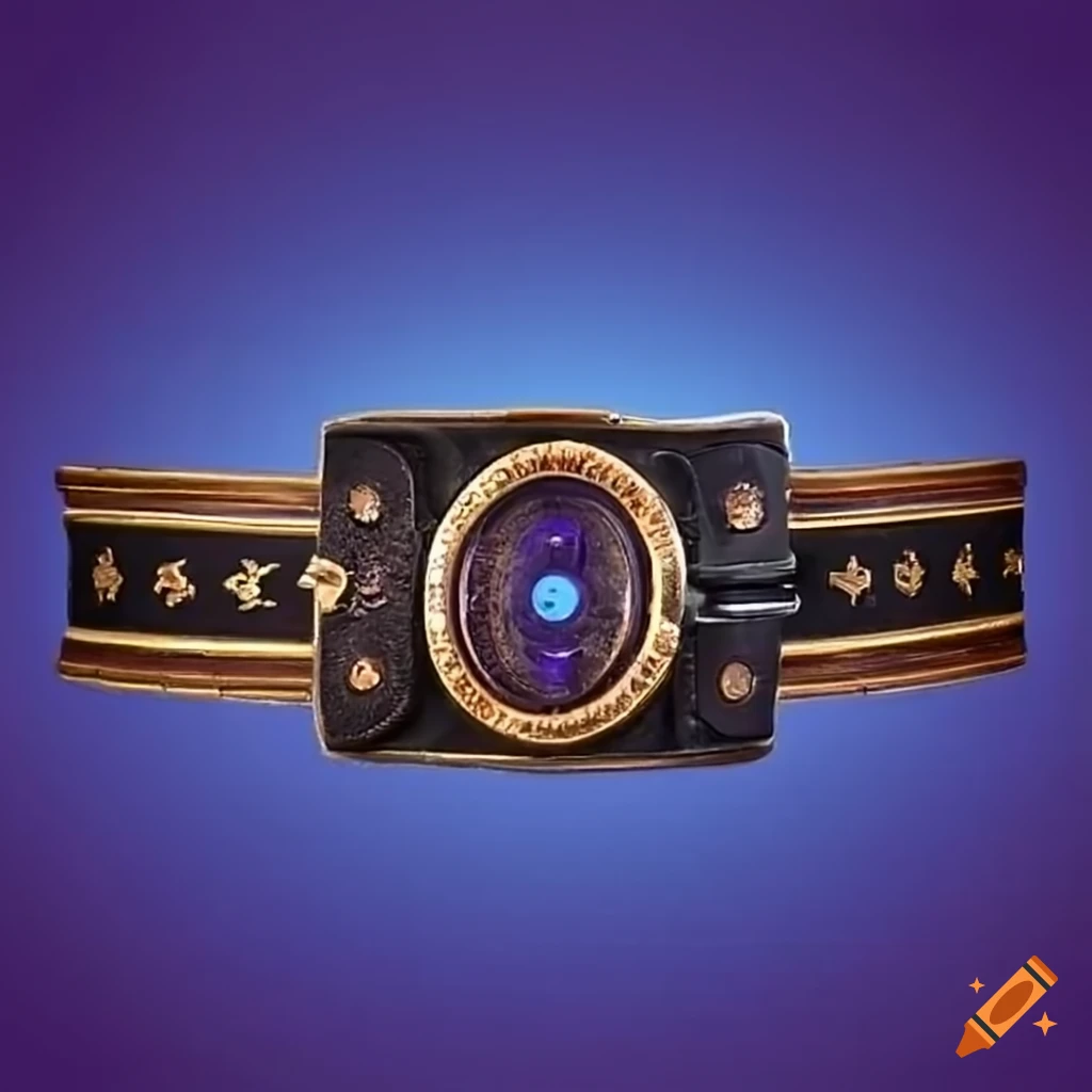 Front view of a noble magical belt on Craiyon