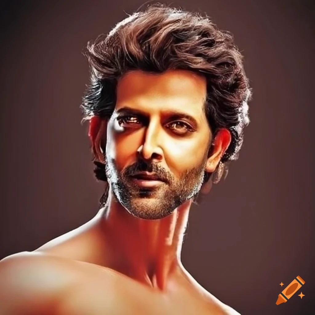 Good looking indian king portrayed by hritik roshan on Craiyon