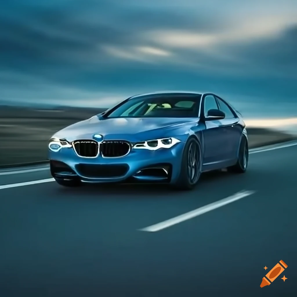 Luxury bmw car on autobahn on Craiyon