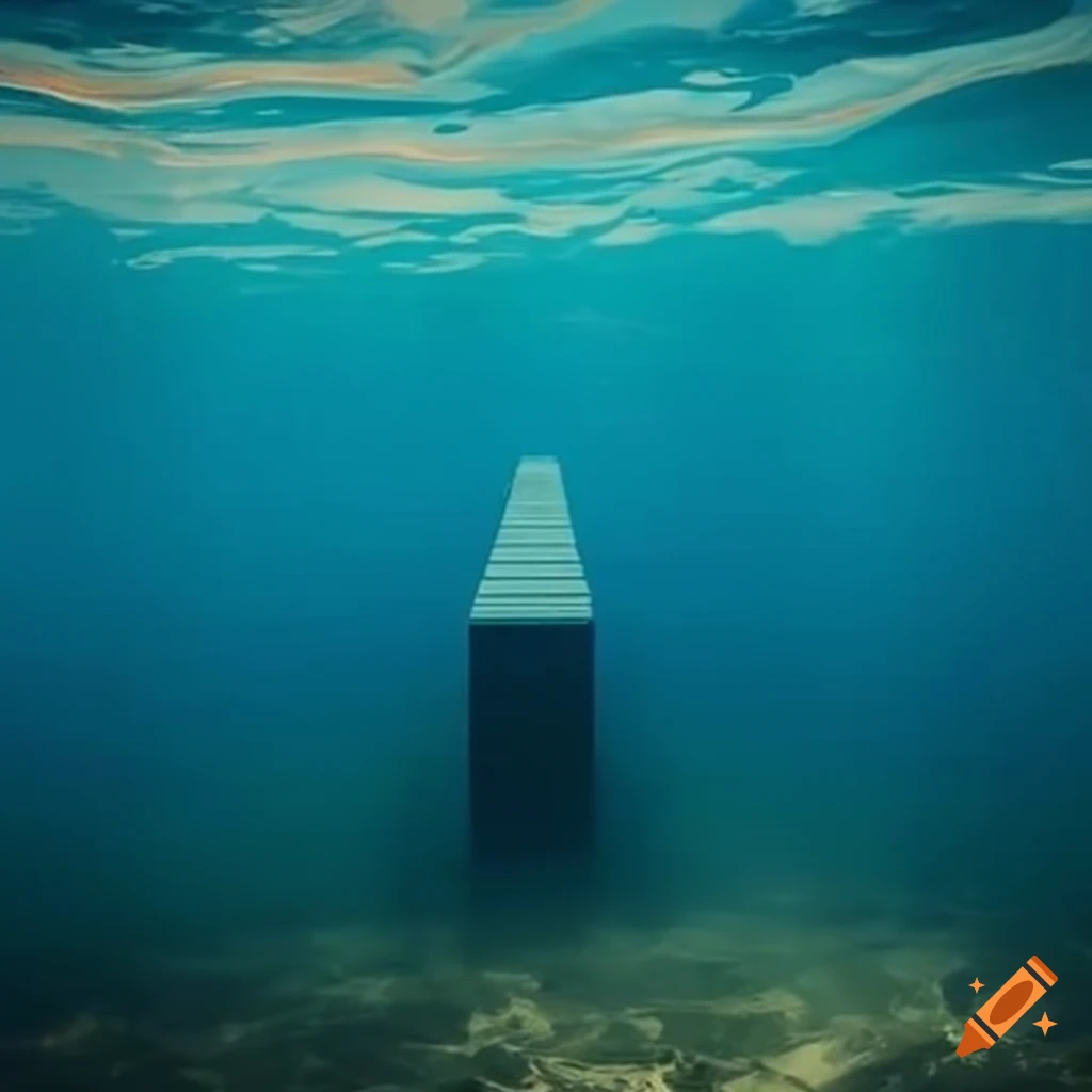 Floating wall in the ocean on Craiyon