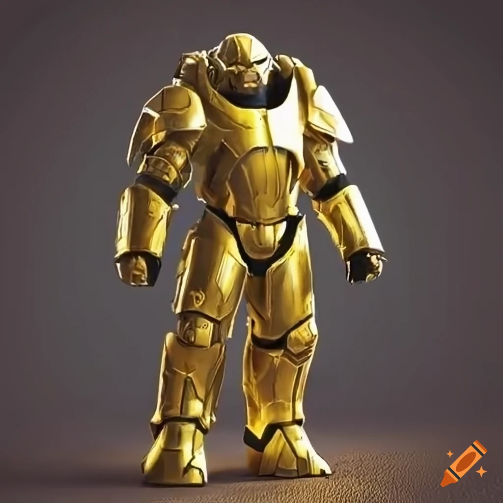 Golden Power Armor On Craiyon