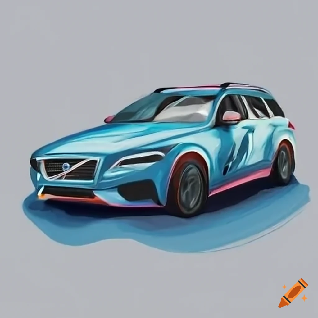 Volvo wagon race car on Craiyon