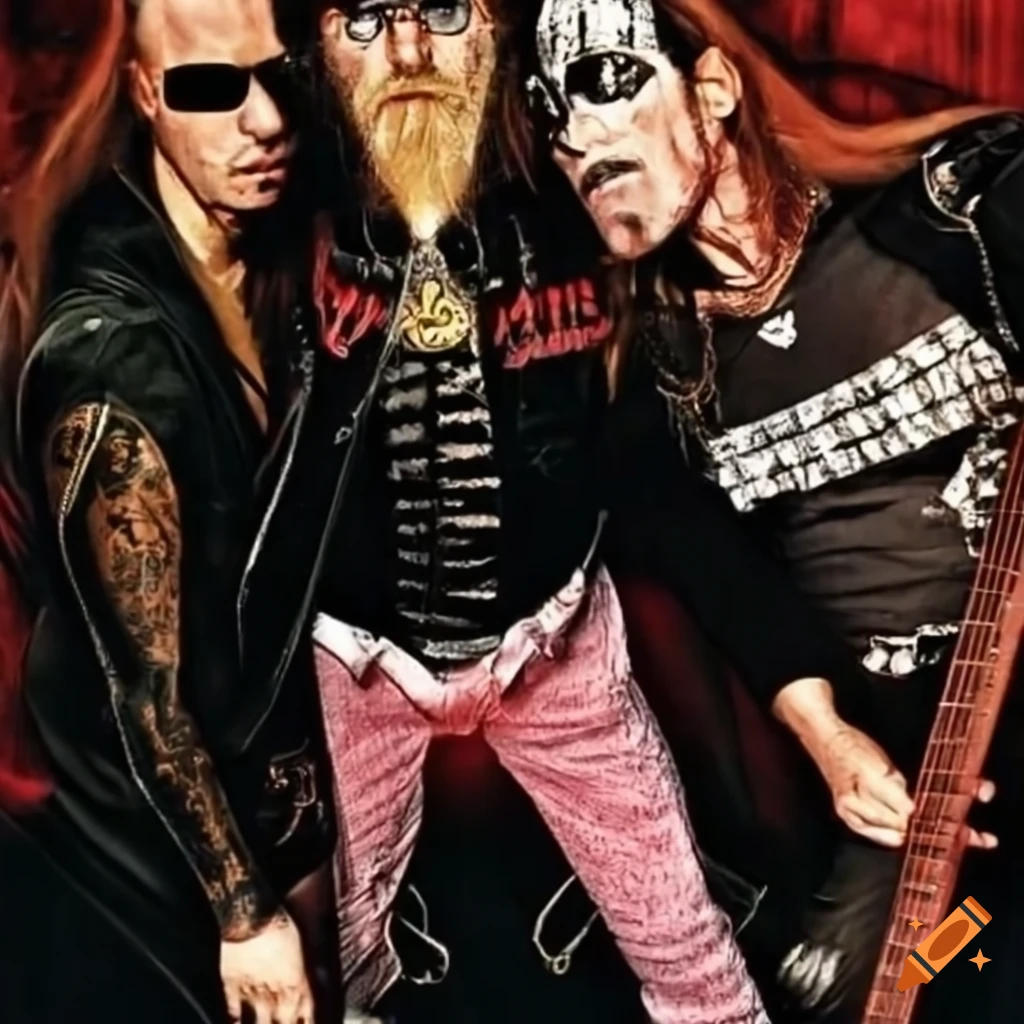 Tall heavy metal gangster on Craiyon