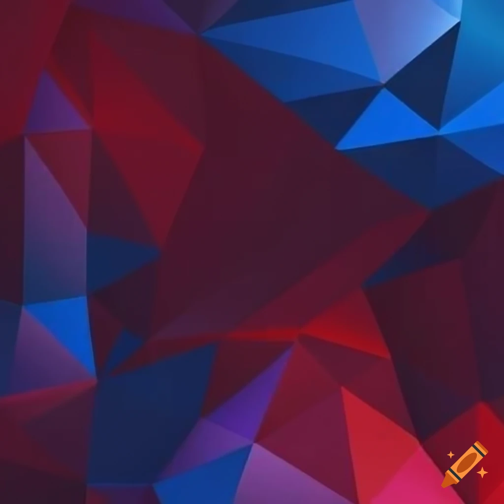 Abstract dark red background with light blue triangles pattern on Craiyon