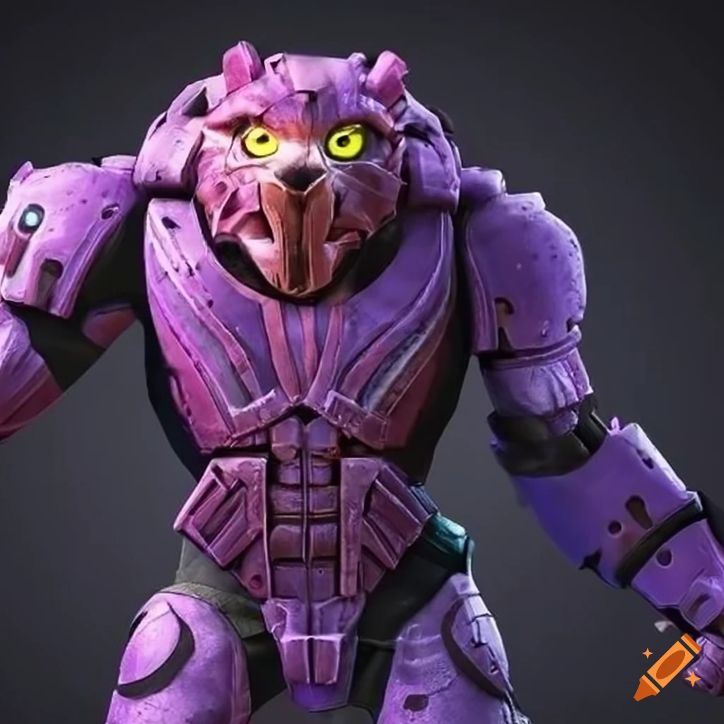 Master splinter in neon power armor on Craiyon