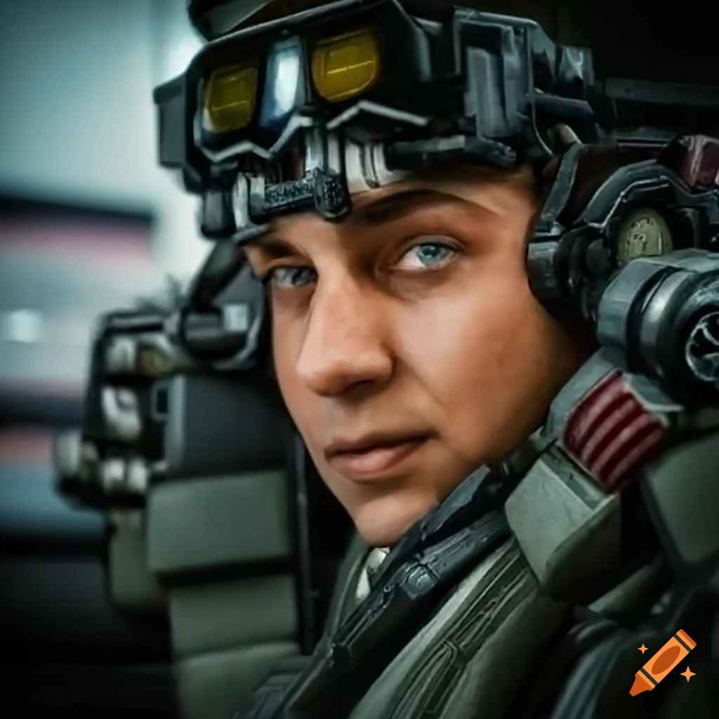 Mechwarrior pilot portrait on Craiyon