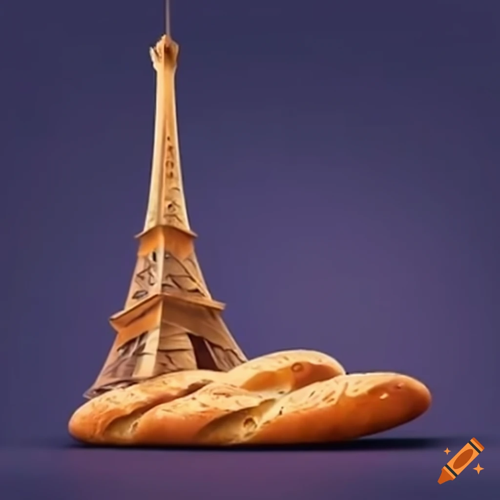 French baguette combined with the eiffel tower on Craiyon