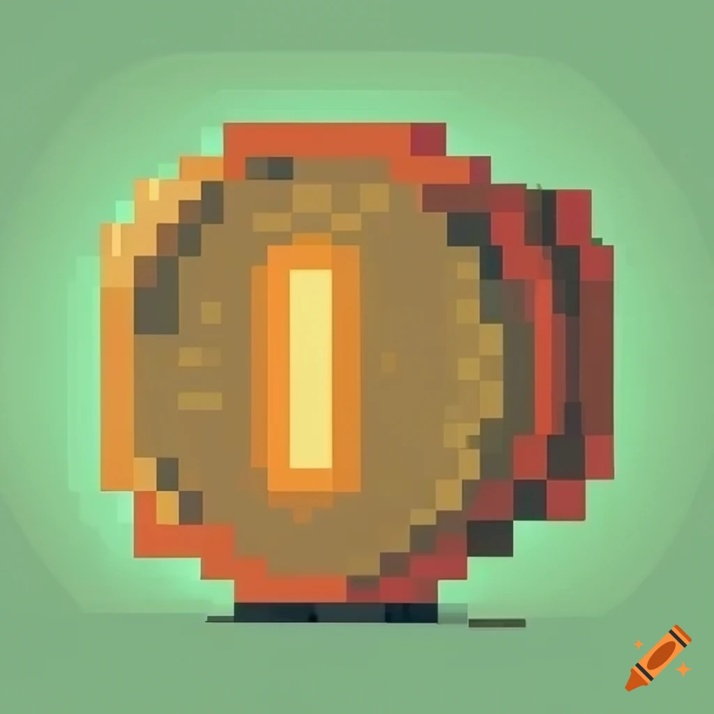 Pixel coin on Craiyon