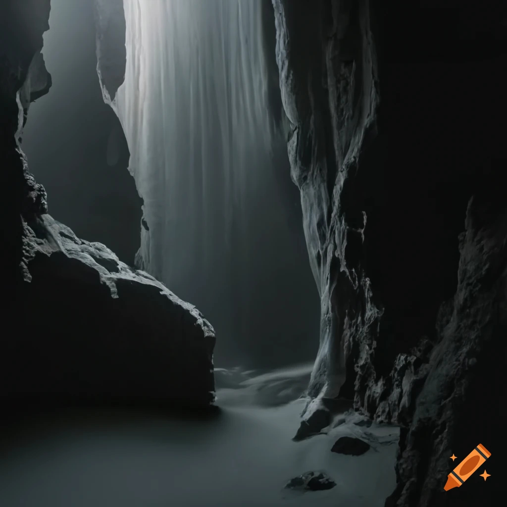 Damp and spooky cave with an ancient ambiance on Craiyon