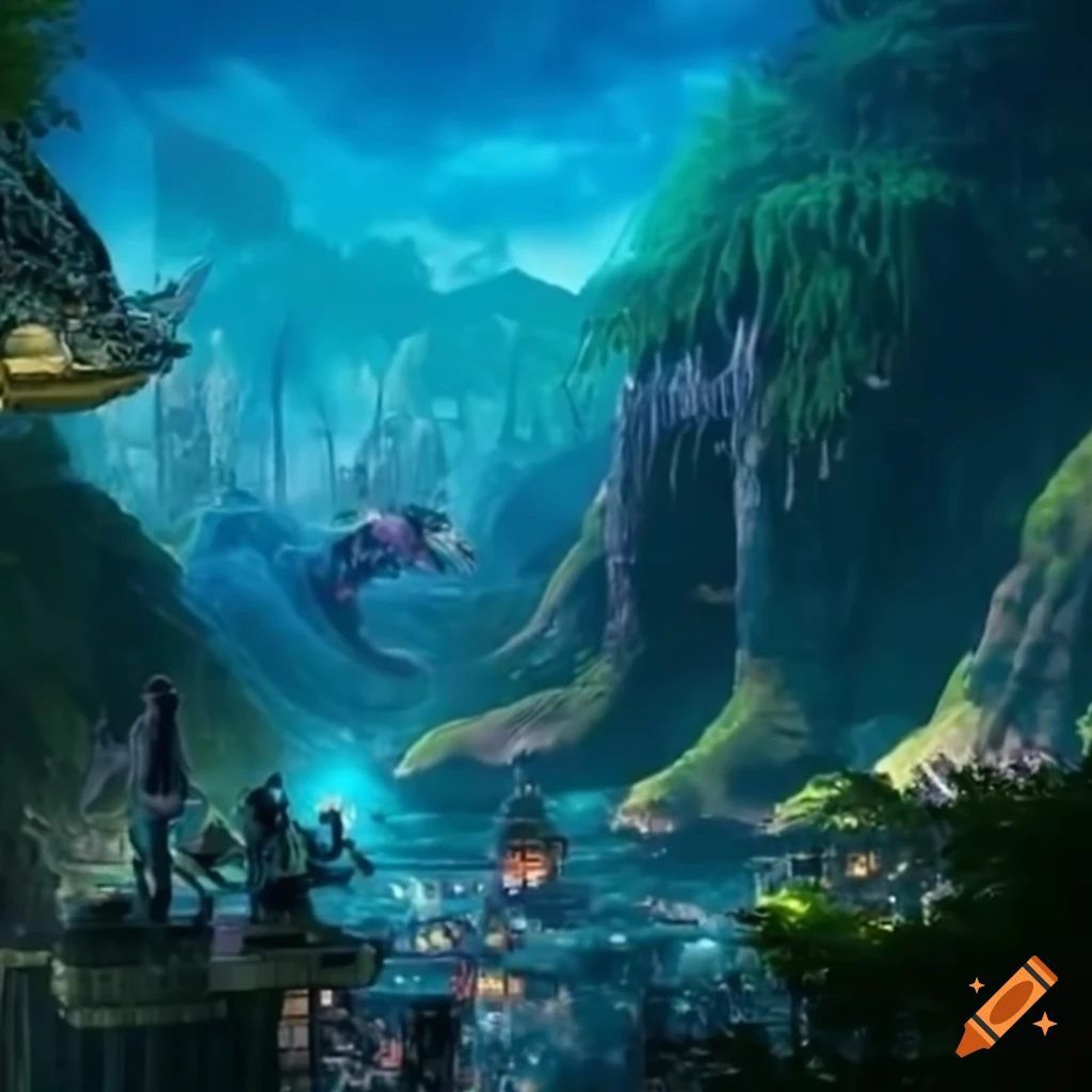 Tokyo japan in pandora world of avatar on Craiyon