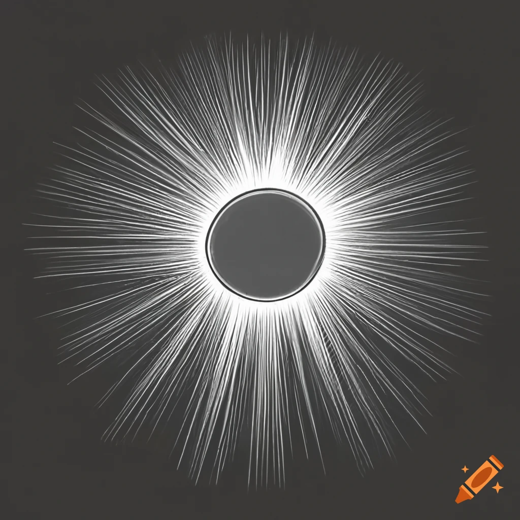 Total solar eclipse over a forest on Craiyon