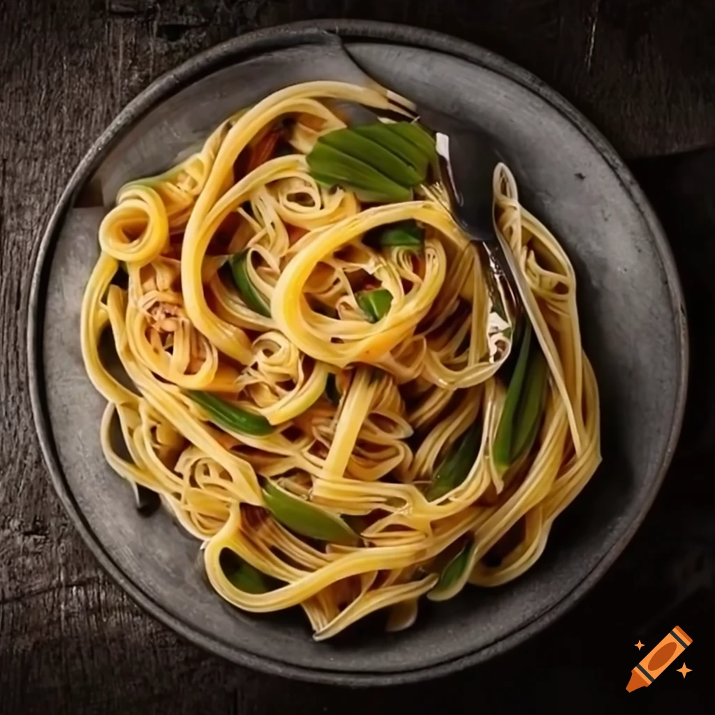 Delicious pasta in an outdoor italian setting on Craiyon