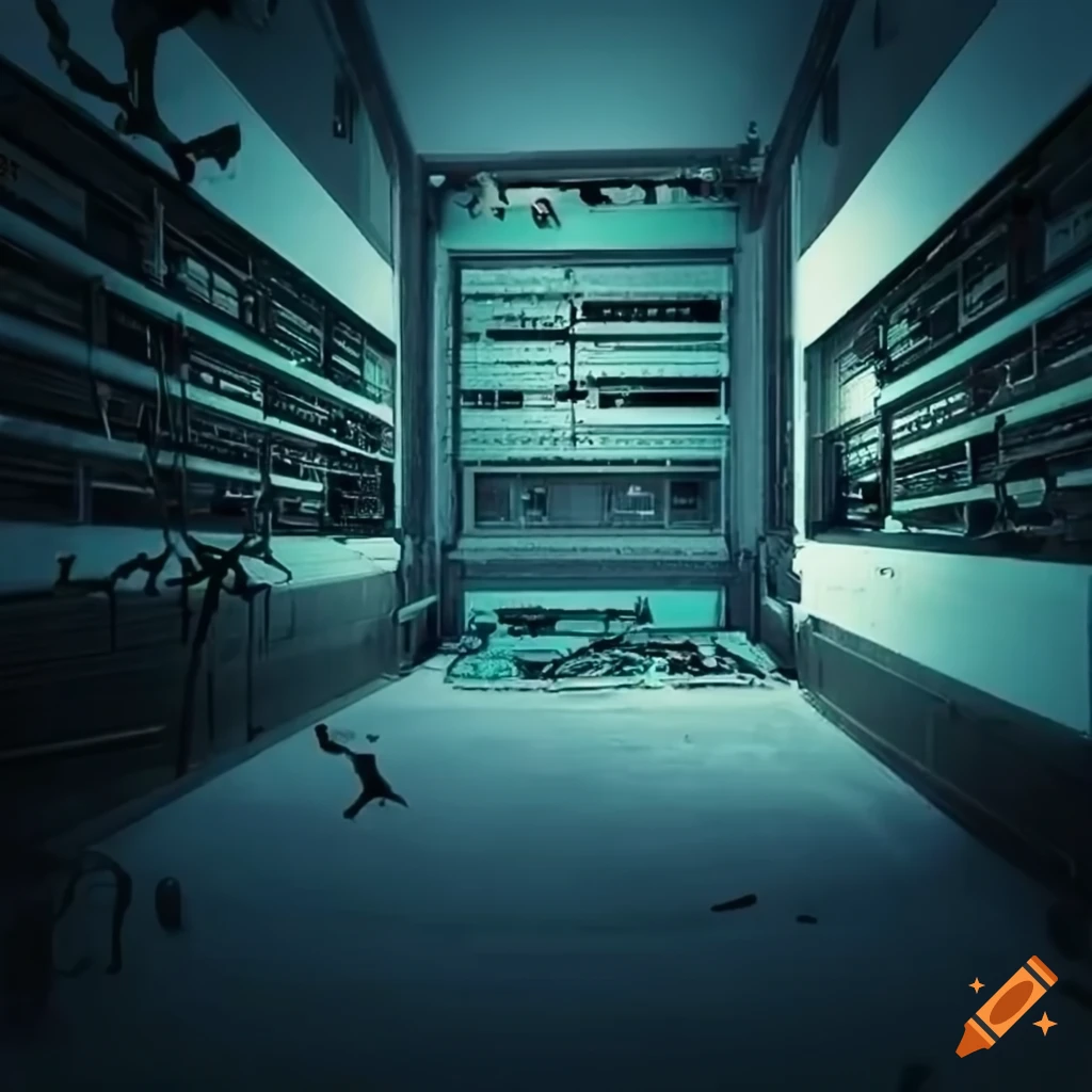 Ruined server room on Craiyon