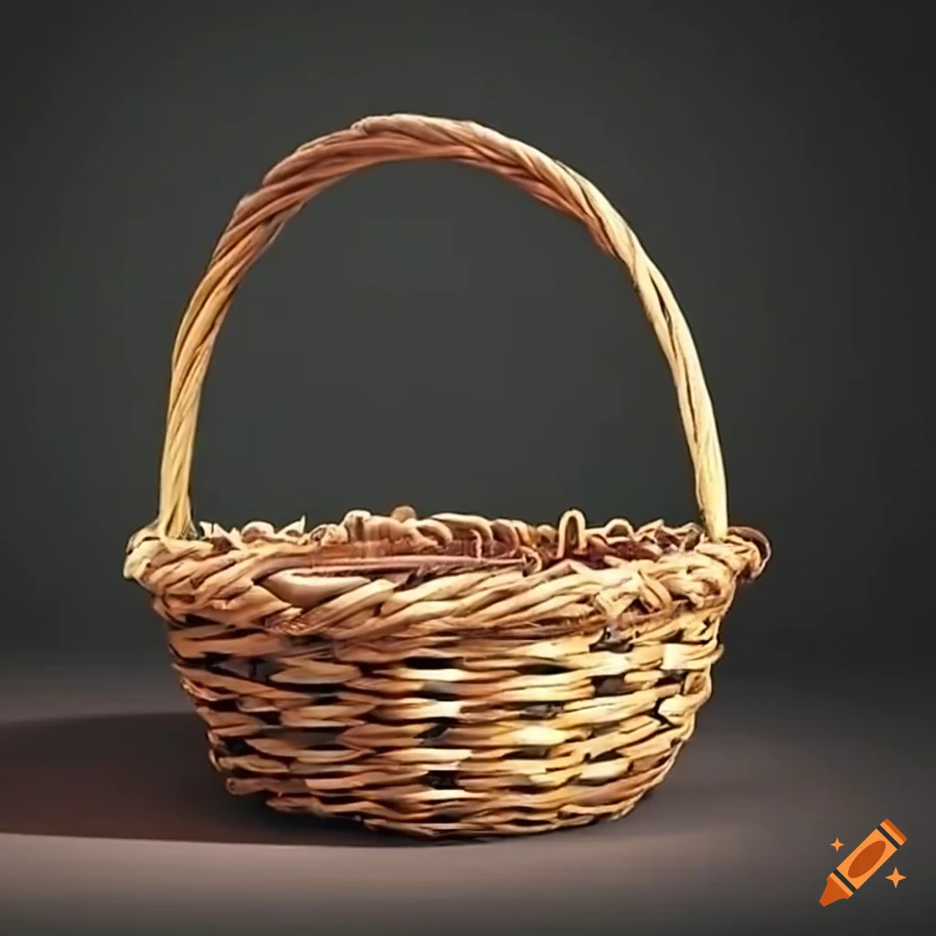 Open rush basket on Craiyon