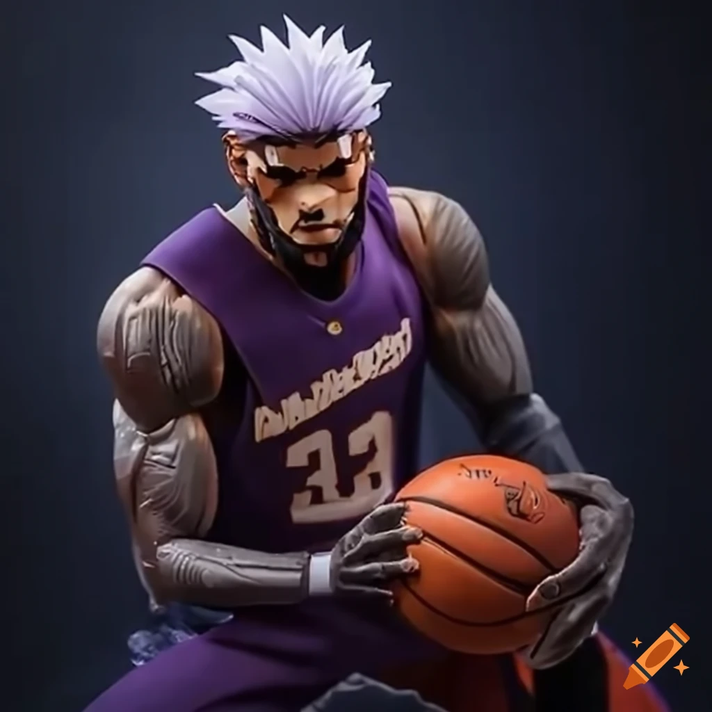 Epic fight between basketball superstar and anime demon slayer on Craiyon