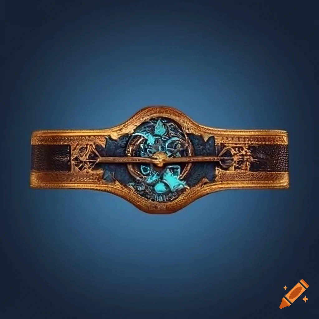 Front view of a magical noble belt on Craiyon