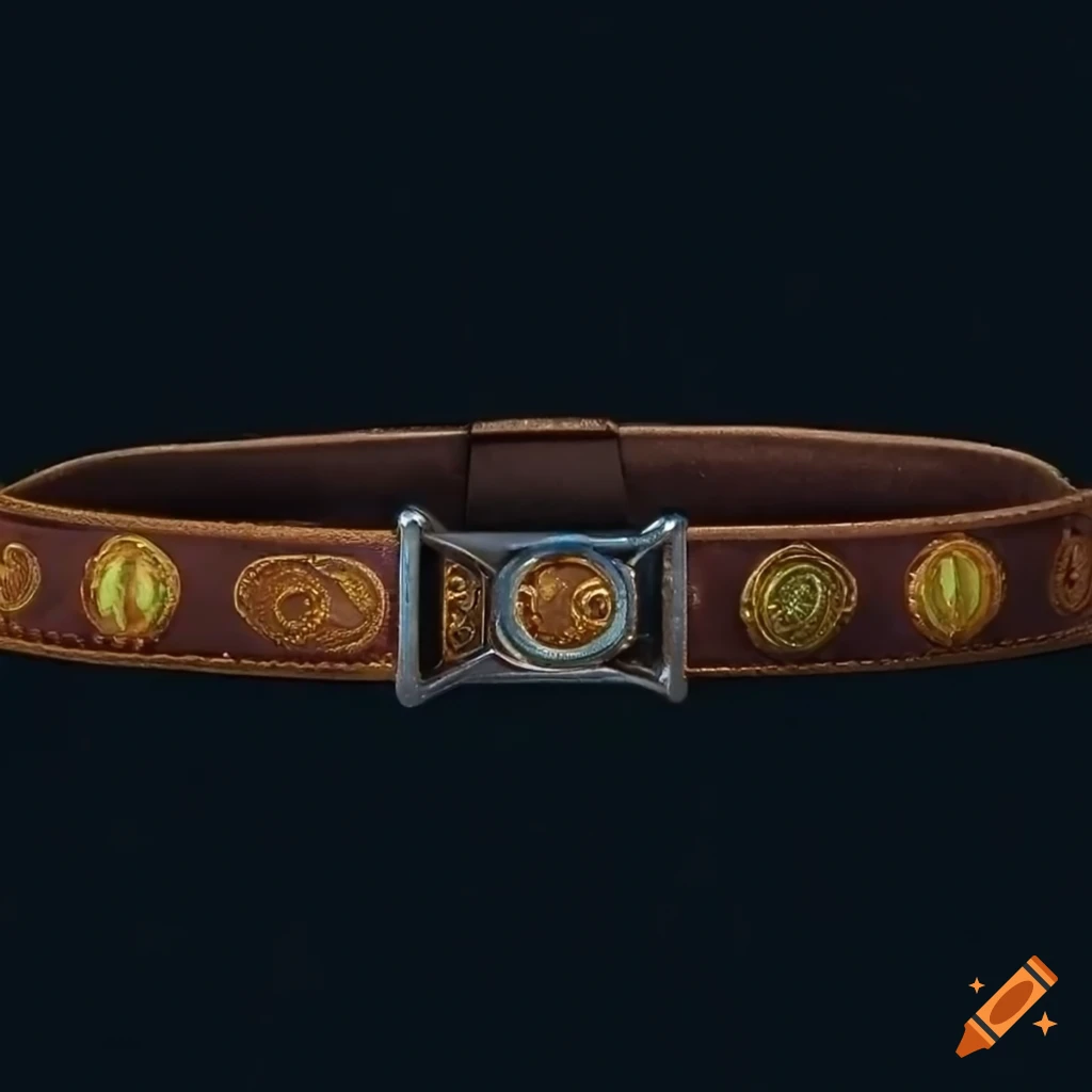 Front view of a magic noble belt on Craiyon