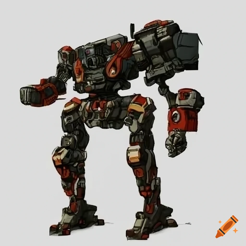 Mech fist-fighting in a futuristic battle on Craiyon