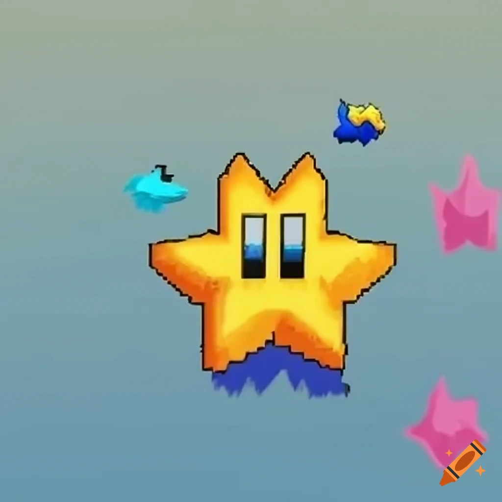 Super mario star on Craiyon