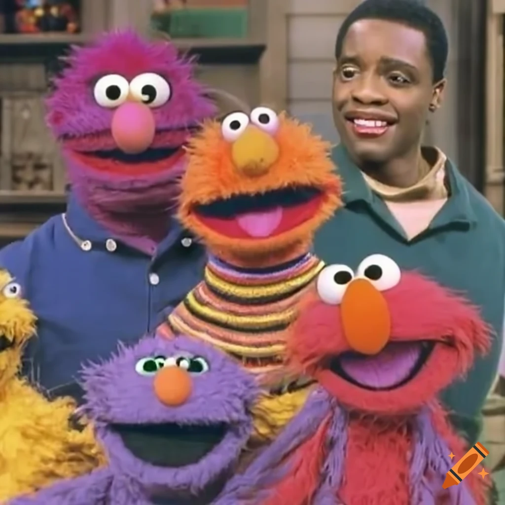 New and unseen sesame street character from a 90s sitcom on Craiyon