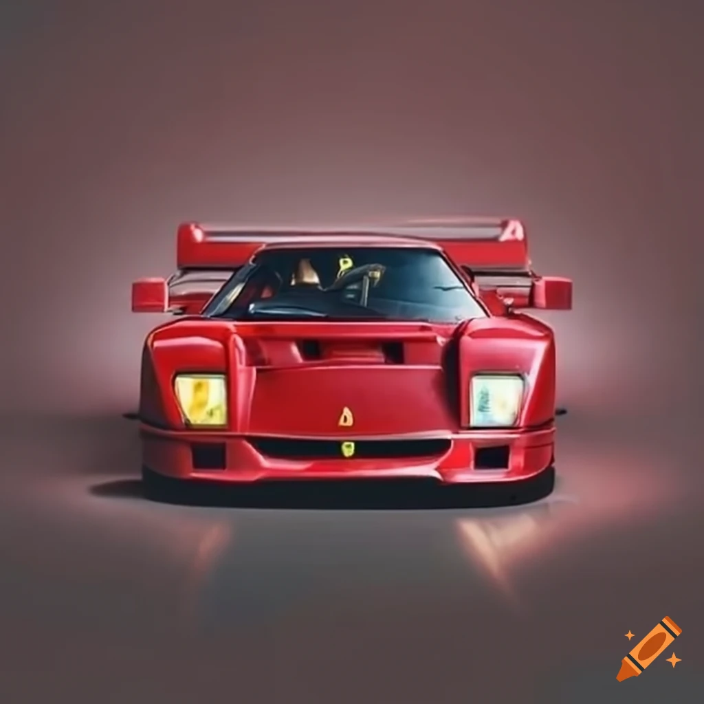 Red ferrari f40 on Craiyon