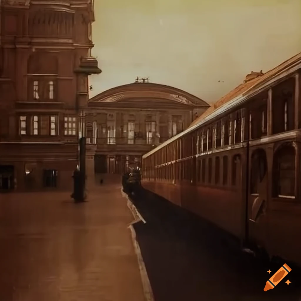 Vintage photo of leningrad train station in the 1920s on Craiyon