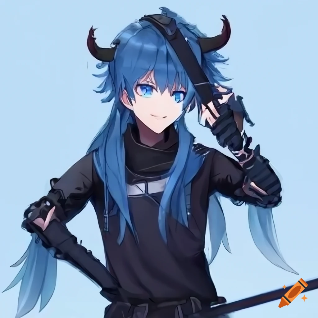 Anime vtuber avatar with techwear outfit, blue eyes, red hair, and ...