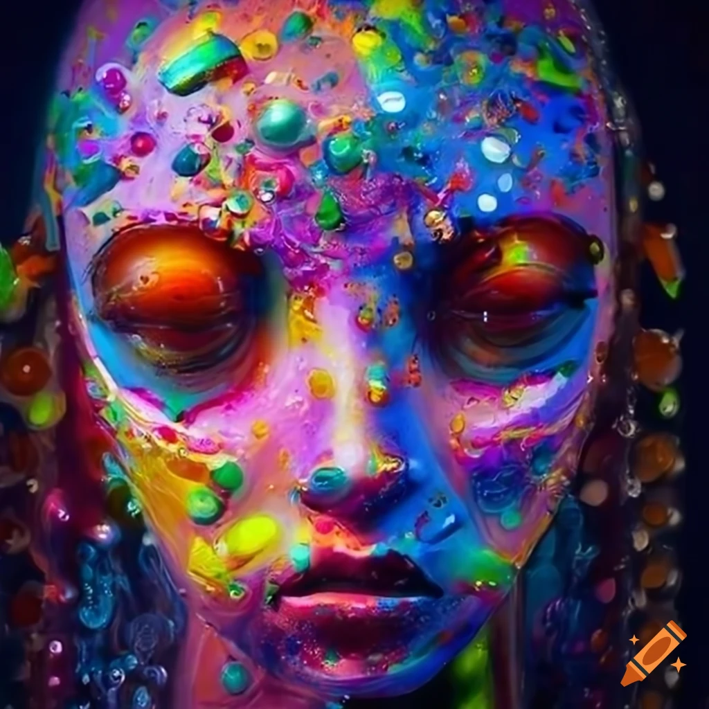 Extravagant surreal art with intricate details and vibrant composition ...