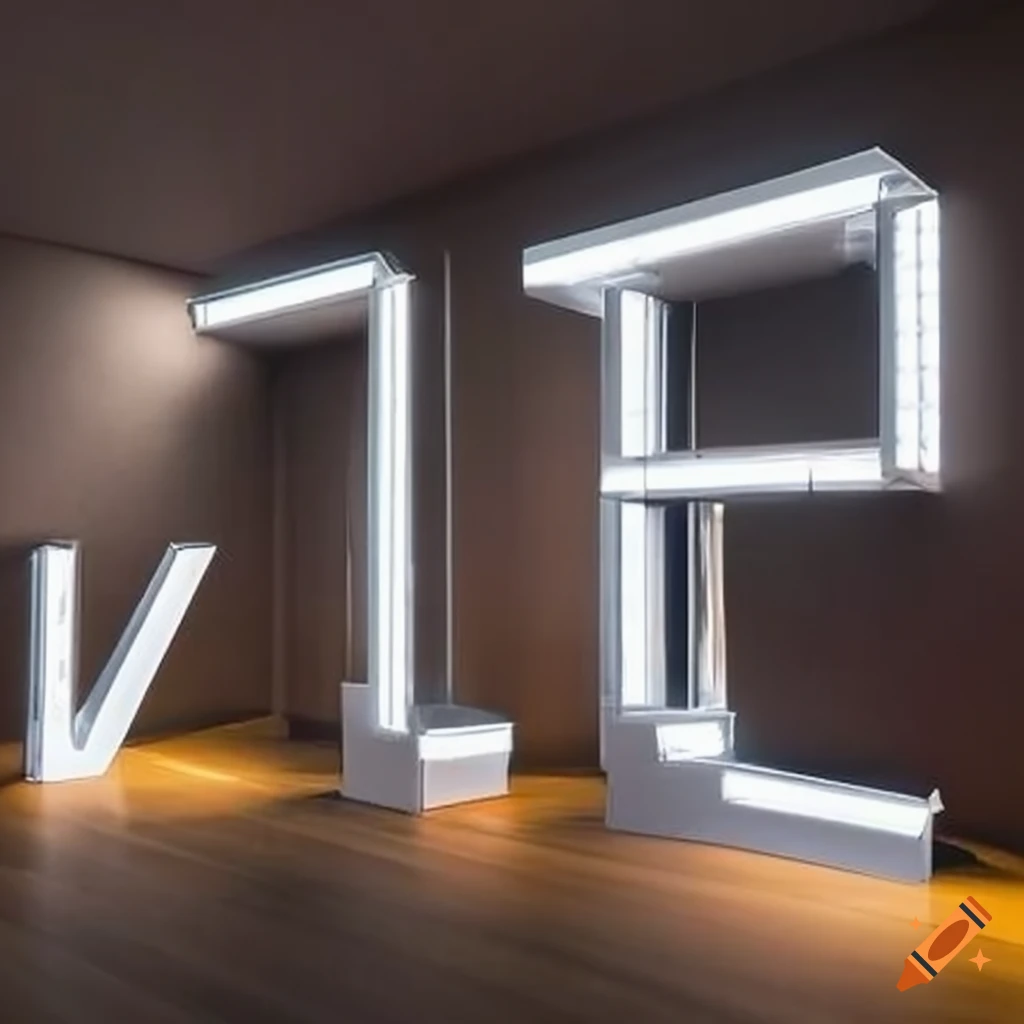 Led letters on store sign on Craiyon