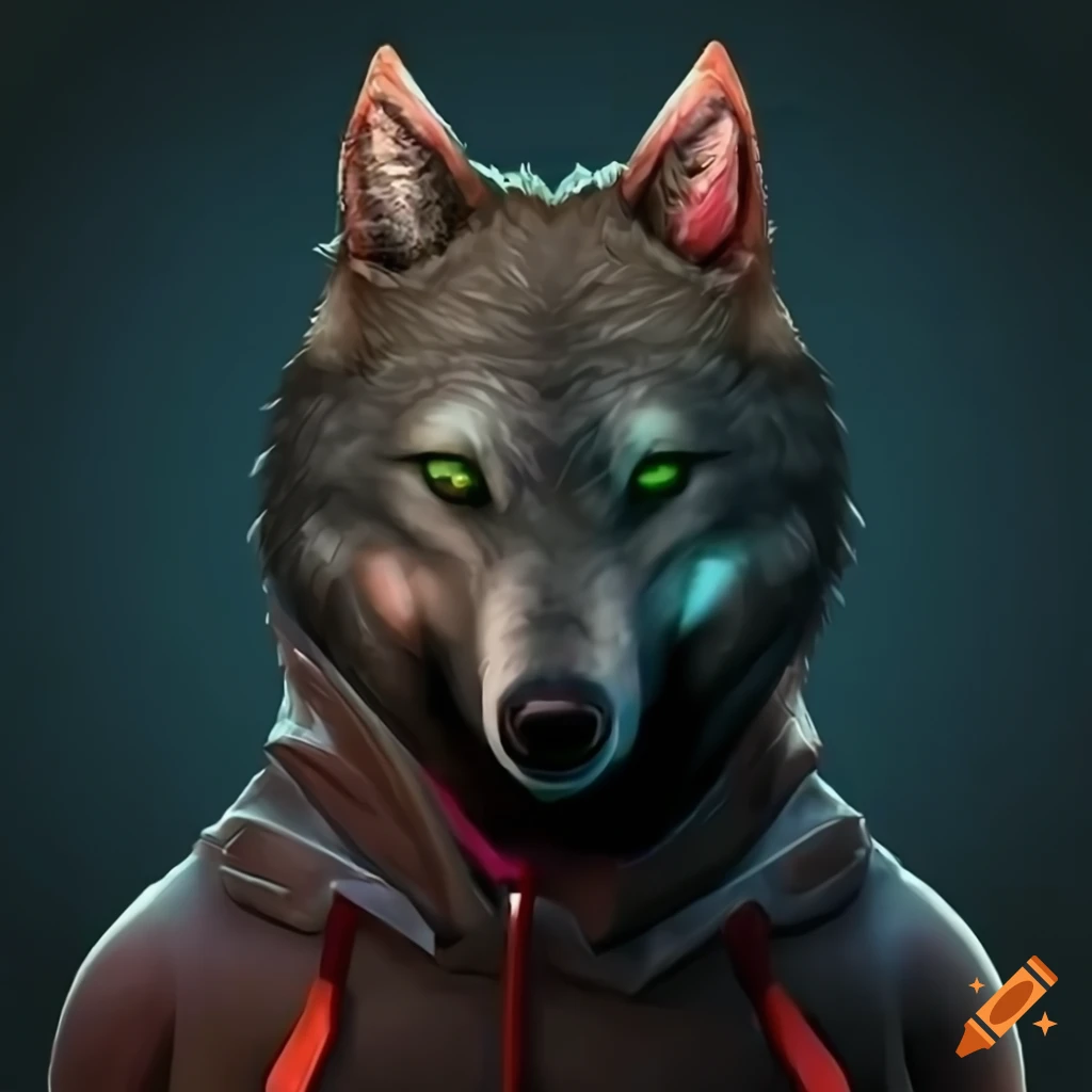 Wolf gamer 3d on Craiyon