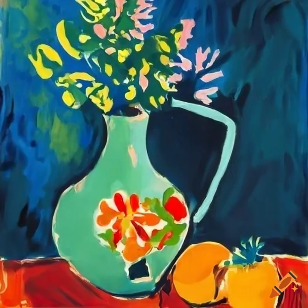 Matisse style still life painting on Craiyon