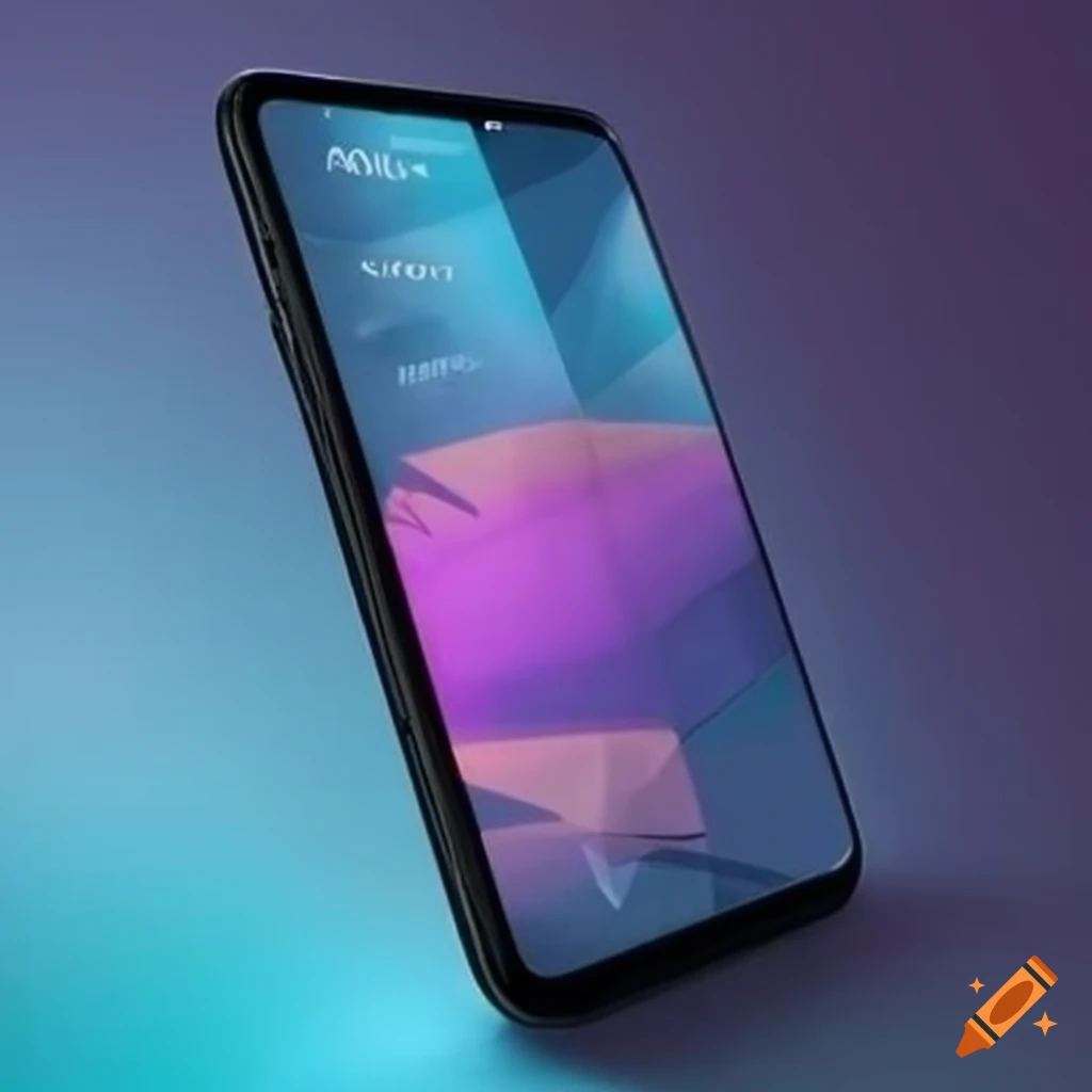 Sleek and futuristic phone with innovative features on Craiyon