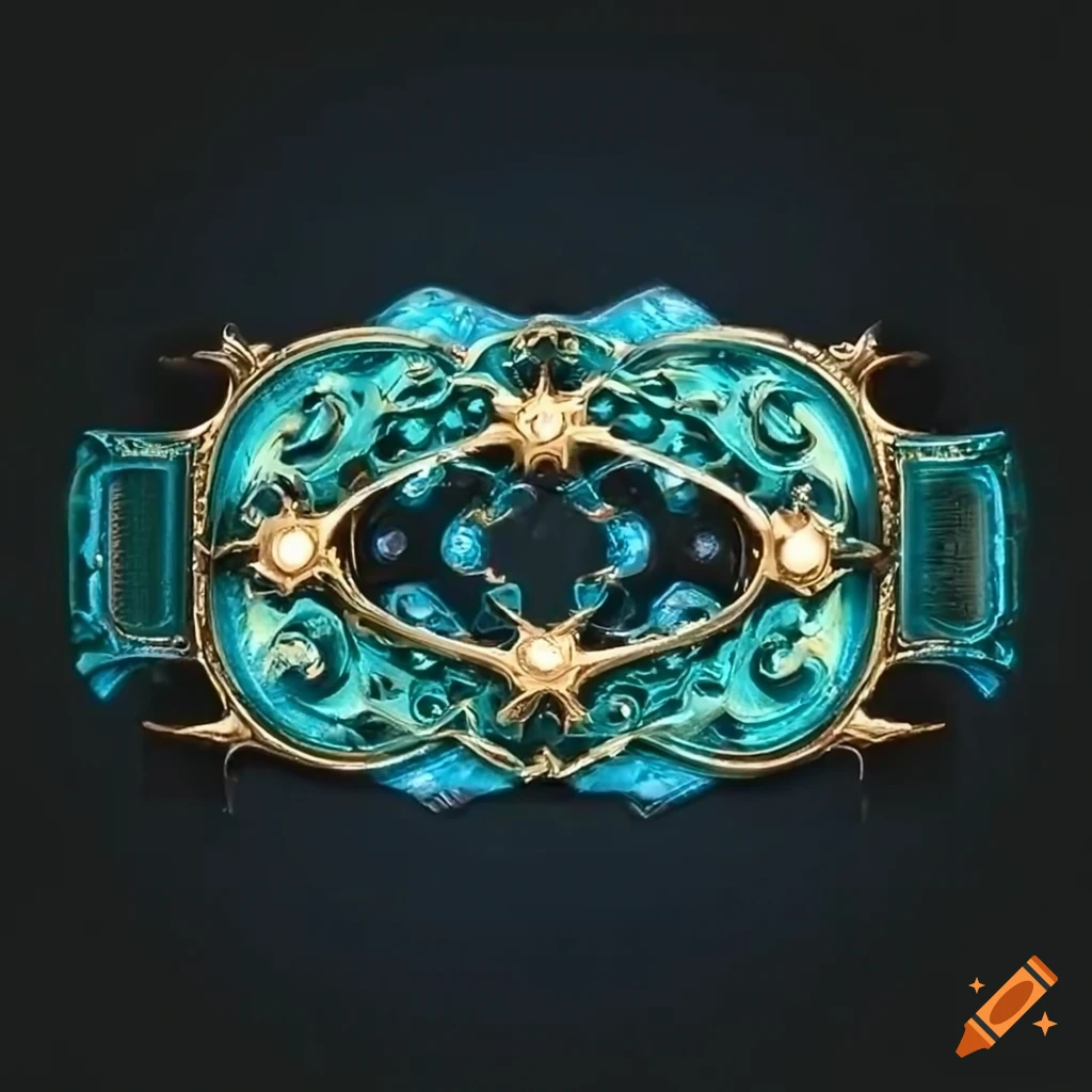 Front view of a noble magic belt on Craiyon