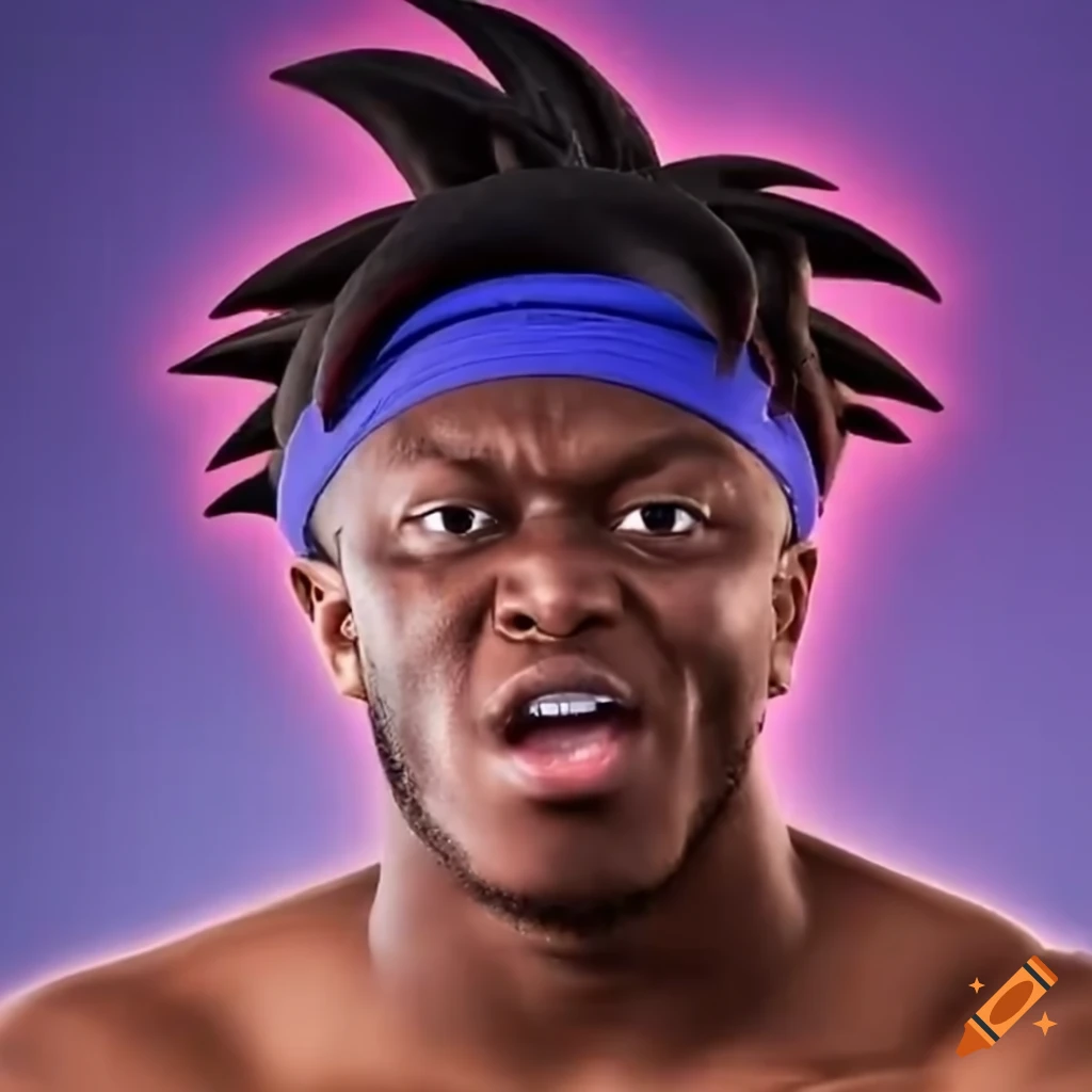 Ksi depicted as goku character on Craiyon