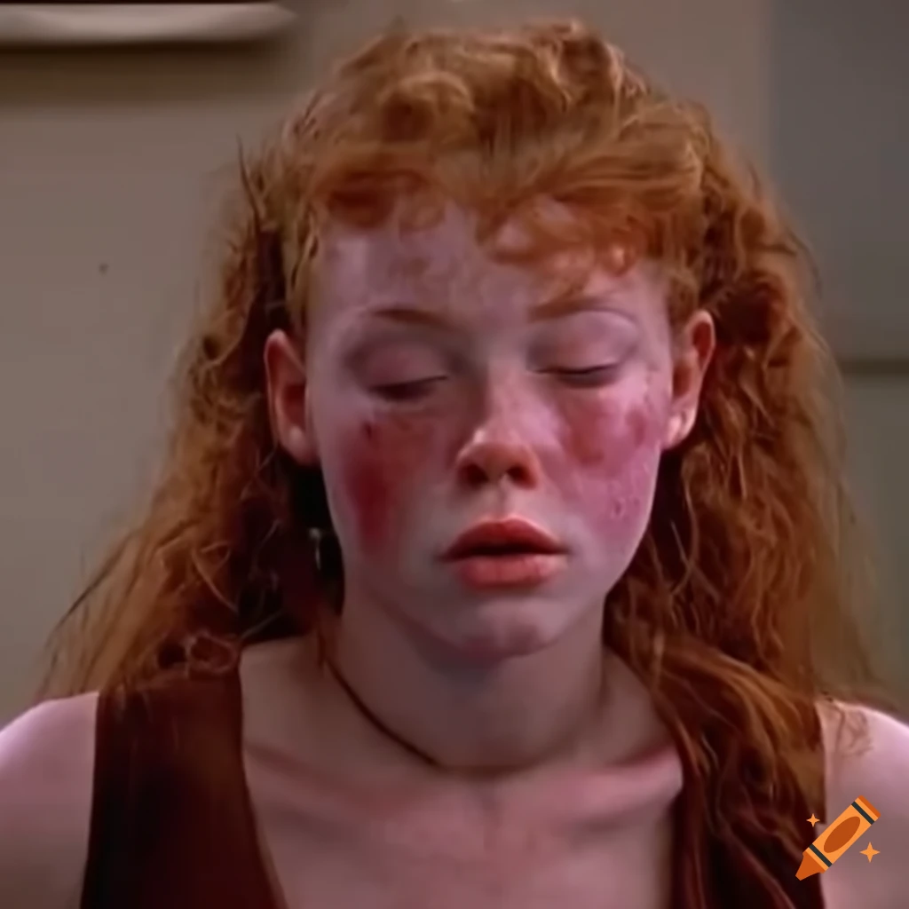 Ginger woman martial arts fighter in combat outfit in a 90s TV show ...