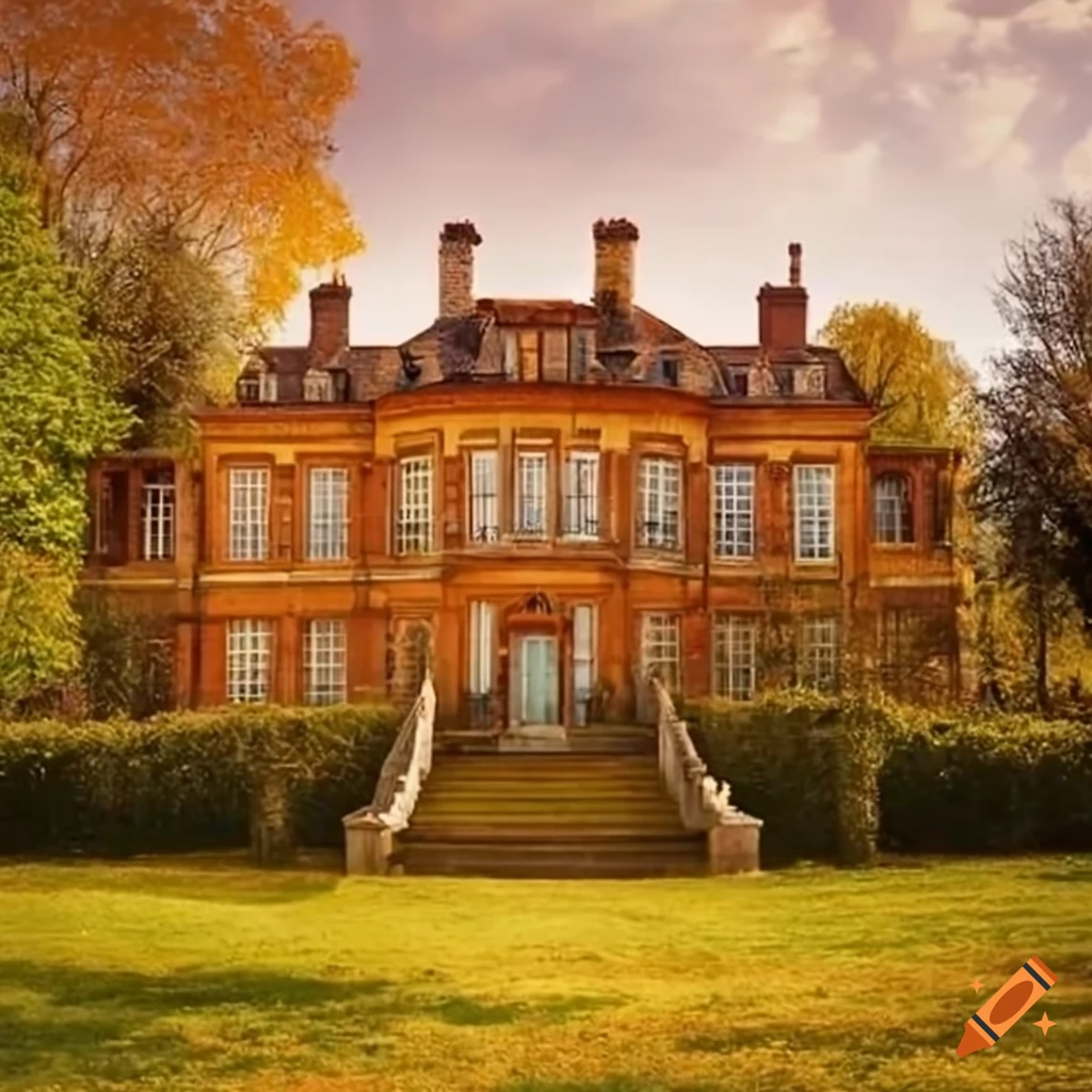 Autumn manor with a 19th century house on Craiyon